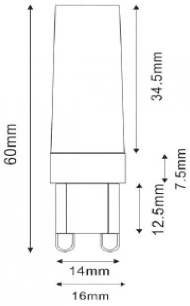 Skleněná žárovka FILAMENT LED G9 3W 3000K