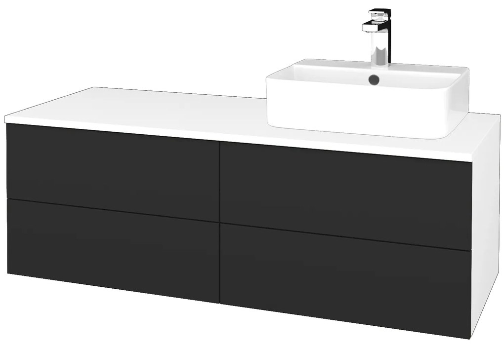 Dřevojas Koupelnová skříňka MODULE SZZ4 120 Varianta: N01 Bílá lesk / L04 Béžová vysoký lesk / Levé