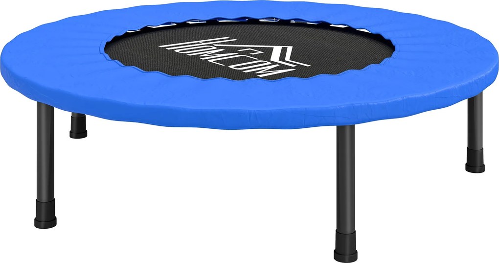 HOMCOM Fitness Trampolína Ø81 cm, Ocelová Trampolína se Zabezpečovací Podložkou a 28 Jary pro Vnitřní a Vnější Cvičení, Nosnost 100 kg, 81x81x22,5 cm…