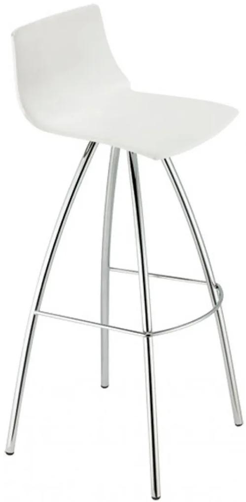 SCAB - Barová židle DAY vysoká - bílá/chrom