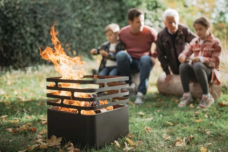Höfats Stylové ohniště a gril CUBE na dřevo Varianta: Ohniště - corten