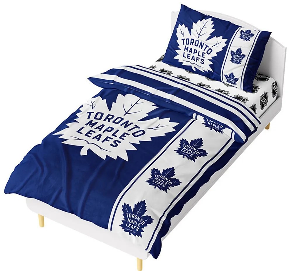 Mikroplyšové ložní povlečení NHL Toronto Maple Leafs - 70 x 90 cm + 140 x 200 cm