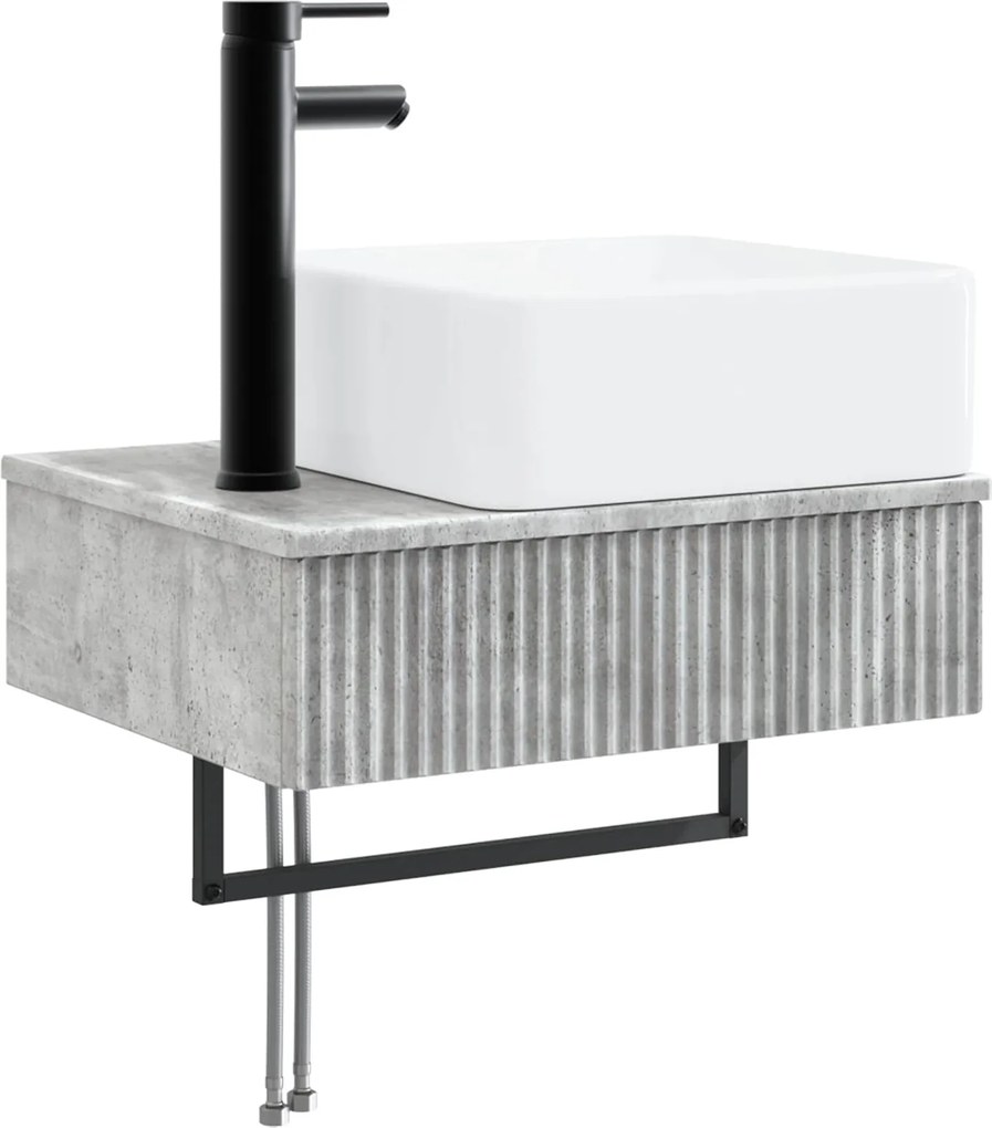 Sada koupelnového nábytku 5 ks Betonově šedá 33 x 34,5 x 100 cm 3405976
