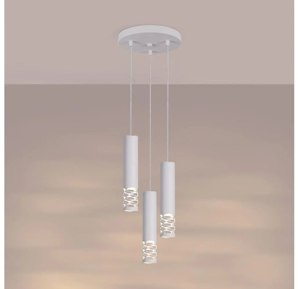 Sollux SL.1694 - Lustr na lanku LIRO 3xGU10/10W/230V bílá