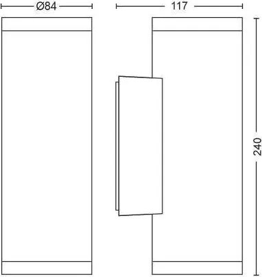 PH 17463/30/P7 HUE Appear SVÍTIDLO VENKOVNÍ NÁSTĚNNÉ LED RGBW 2x8W 1200lm IP44, černá - PHILIPS HUE (915005842801)