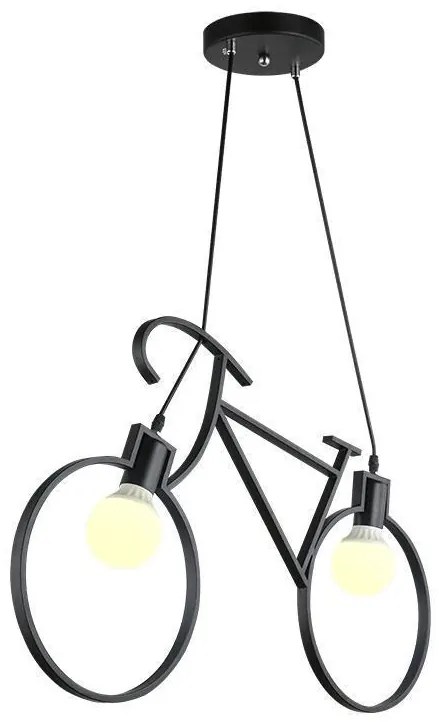 Toolight, Závěsné svítidlo kolo APP216-2CP, černá, OSW-00352