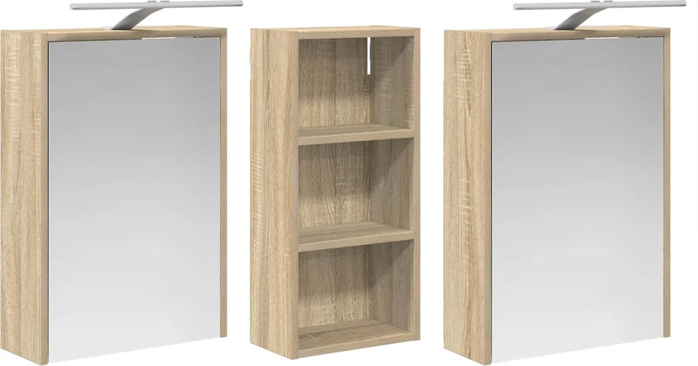Sada koupelnových skříněk 3 ks 116 x 16 x 62,5 cm 3403818