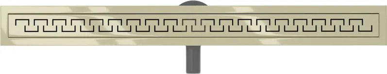 Mexen Flat 360°, nerezový sprchový žlab vzor M15 80 cm, zlatá lesklá, 1524080-40