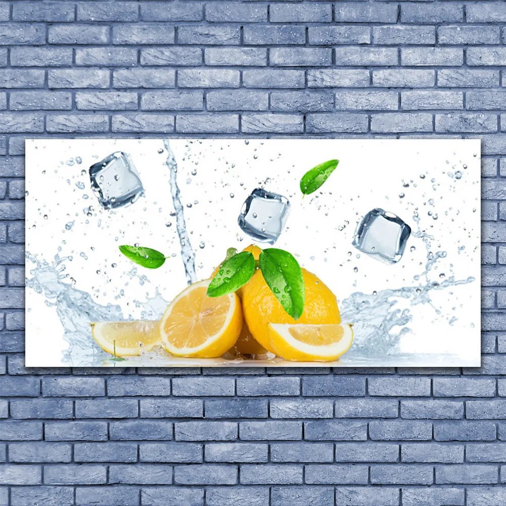akrylový obraz Citron Kostka Ledu Kuchyně 120x60 cm