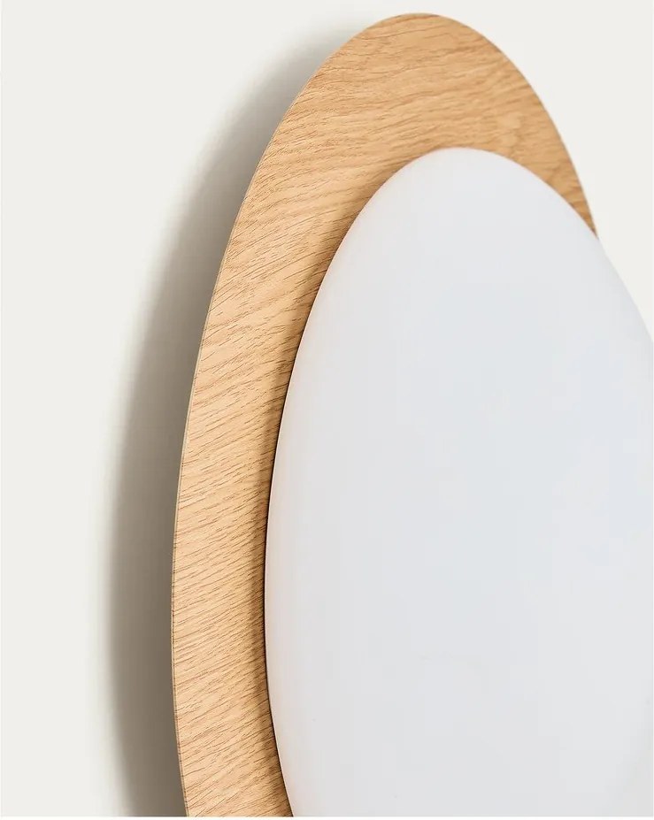 Kovové LED nástěnné svítidlo v přírodní barvě ø 40 cm Novae – Kave Home