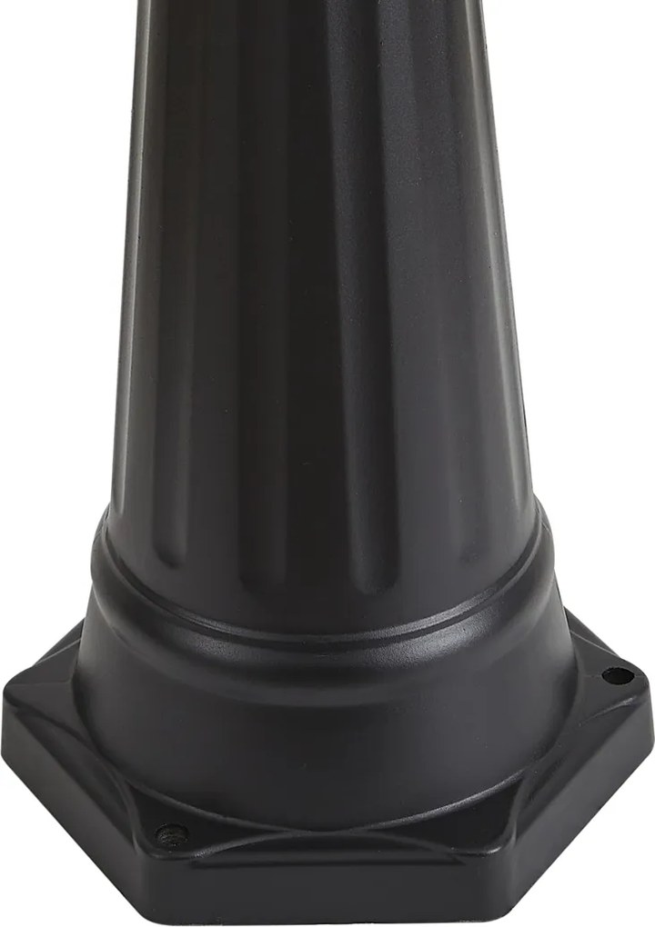 Klasická venkovní lucerna černá s mědí 220 cm 3-světla IP44 - Havana
