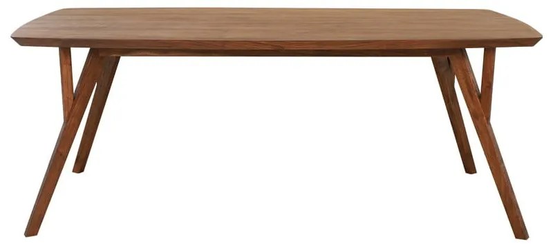 Hnědý jídelní stůl s deskou z akácie 100x220 cm Quenza – Light & Living