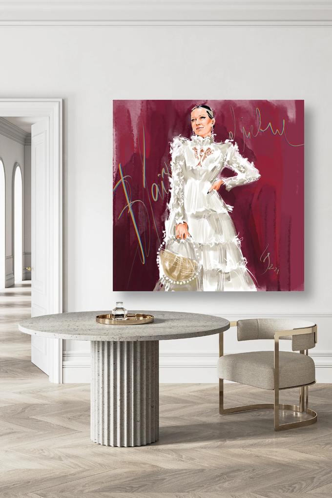 Gario Obraz na plátně Šaty Móda Ženy Růžová - Irina Sadykova Rozměry: 30 x 30 cm