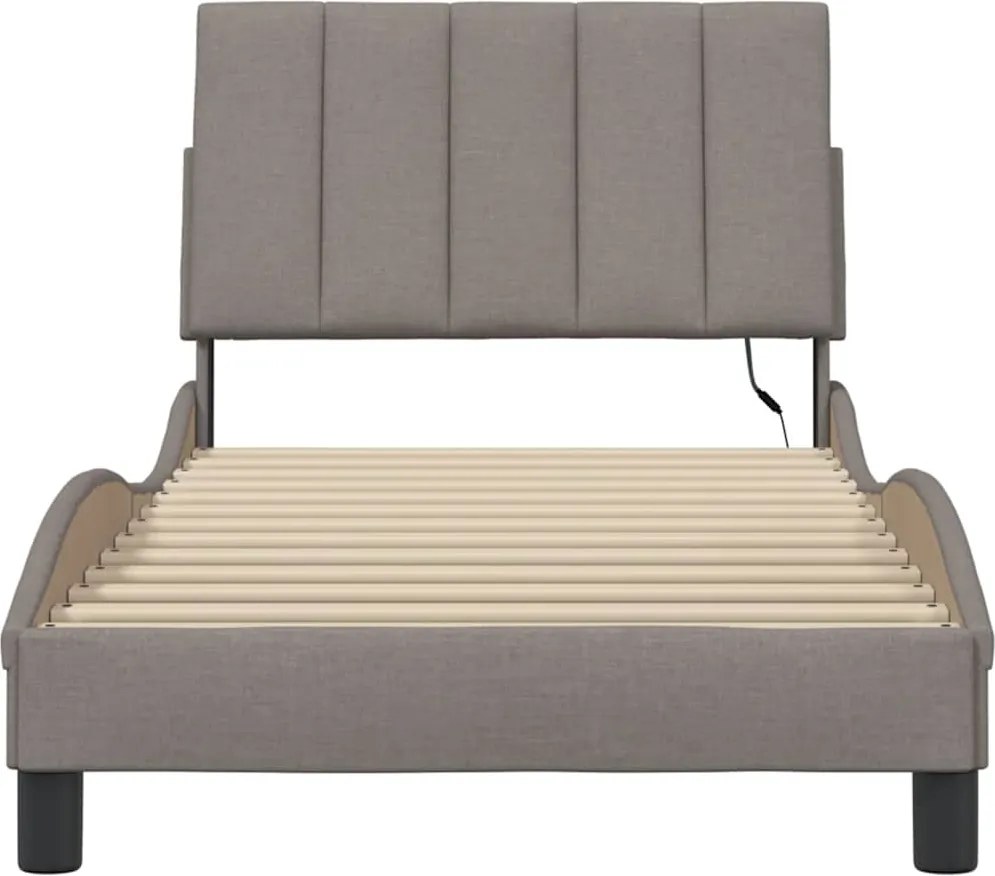 Rám postele bez matrací Hanko taupe 90x200 cm textil 3310437