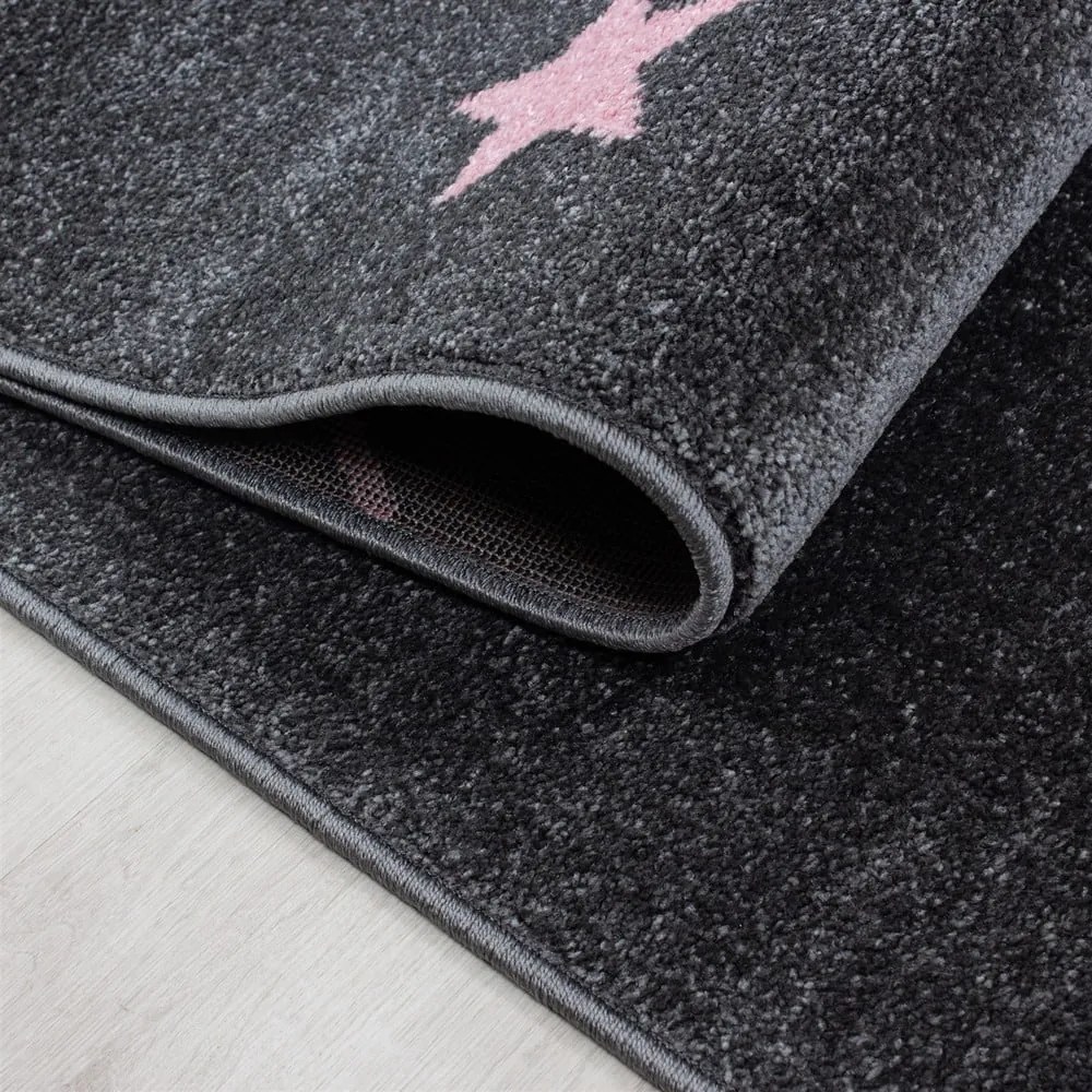 Růžovo-šedý dětský koberec ø 120 cm Kids – Ayyildiz Carpets