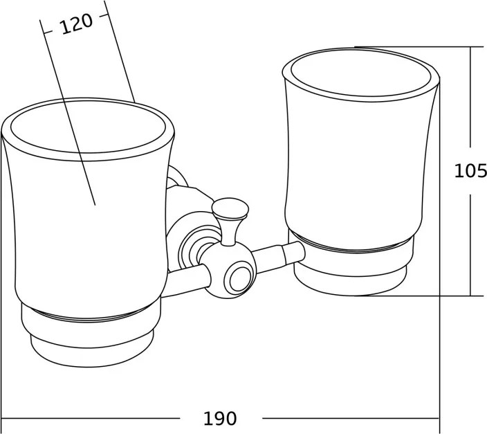 Mexen příslušenství, ESTELA držák na kartáček, chrom, 7011552-00
