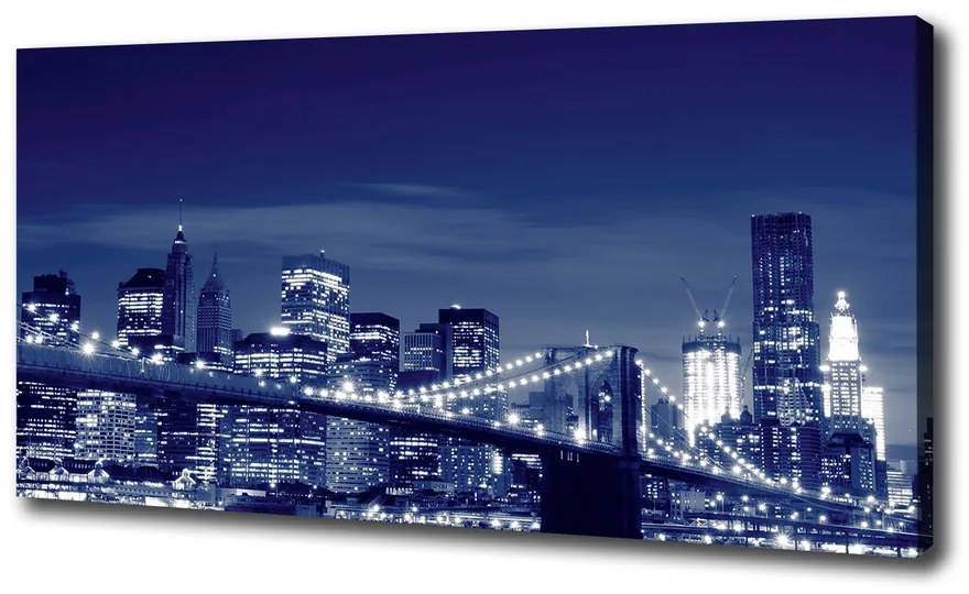 Wallmuralia Foto obraz na plátně New York noc 100x50 cm