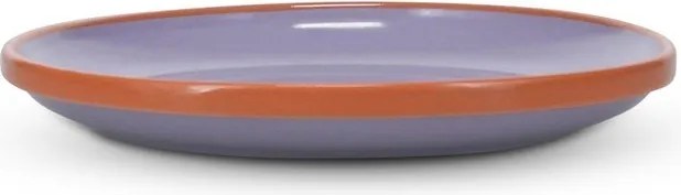 Oranžový/fialový dezertní talíř z kameniny ø 18 cm Duo – ONA