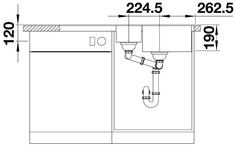 Blanco Legra 6 S, silgranitový dřez 1000x500 mm, 1,5-komorový, bílá, 522209