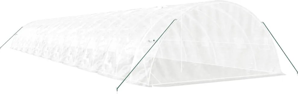 Skleník s ocelovým rámem bílý 110 m² 22 x 5 x 2,3 m 3188103