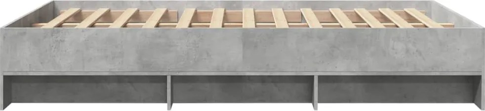 Rám postele betonově šedý 135 x 190 cm kompozitní dřevo 3295691