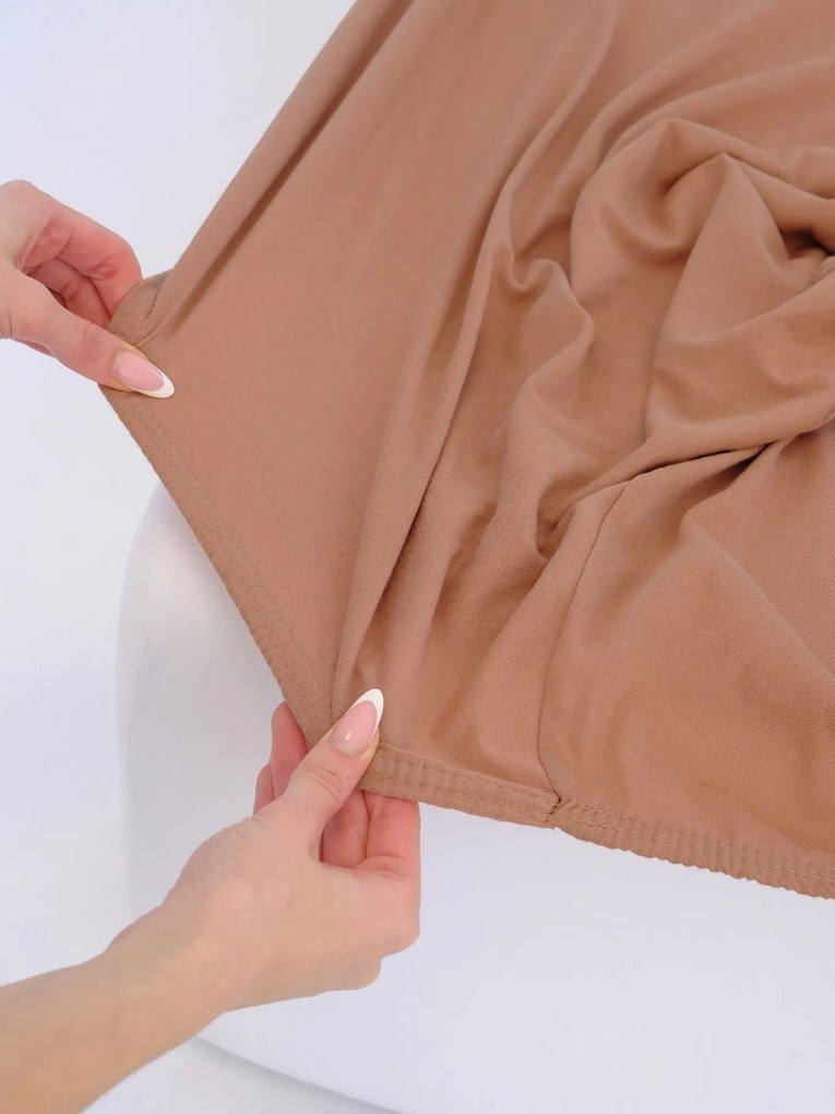 MK Lůžkoviny Jersey prostěradlo Classic 140 x 200 cm – terakota