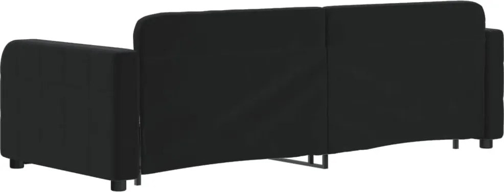 Válenda s přistýlkou černá 80 x 200 cm samet 3196926