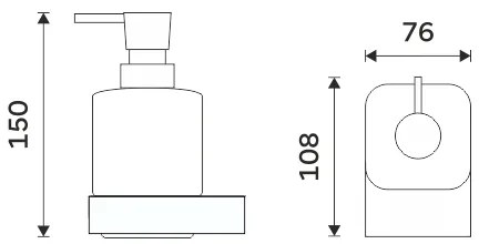 Dávkovač tekutého mýdla Nikau 30031C-26