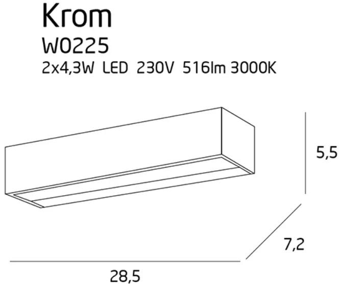 Nástěnné LED svítidlo MAXlight KROM W0225