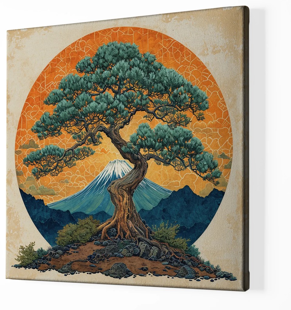 Obraz na plátně - Strom života Síla Japonska FeelHappy.cz Velikost obrazu: 100 x 100 cm