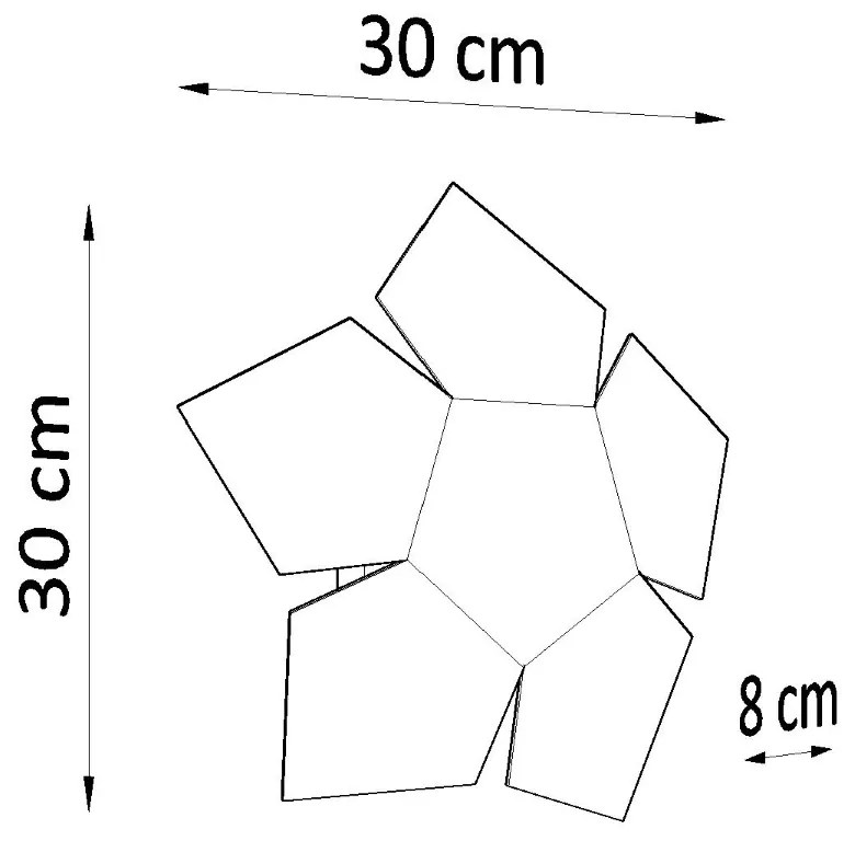 Sollux Lighting Nástěnné svítidlo PENTA Černá