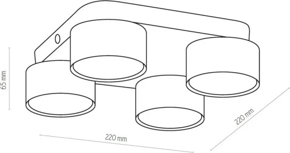 LED Stropní svítidlo SPACE 4xGX53/15W/230V bílá