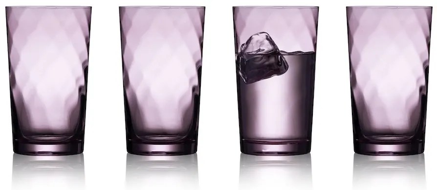 Lyngby Glas Sada sklenic Highball Vienna 40 cl (4 ks) Purple