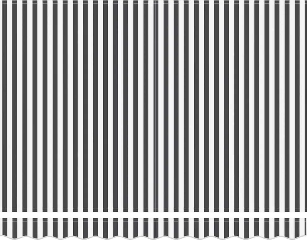 Zatahovací markýza antracitová a bílá 3 x 2,5 m textil a hliník 3216108