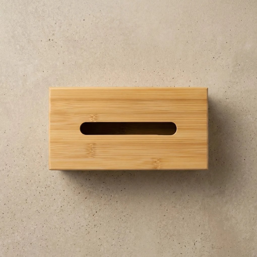 Bambusový box na kapesníky SOVO, 25 x 13 cm