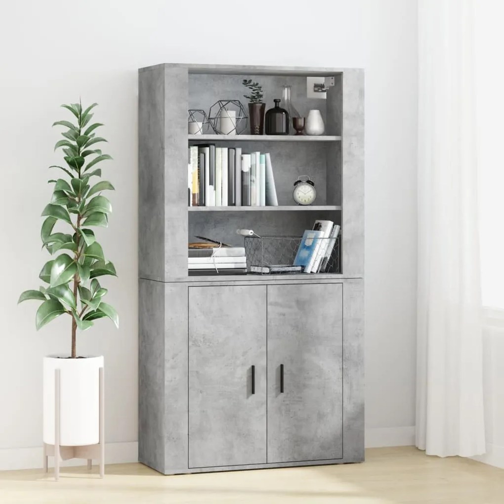 Skříň highboard betonově šedá kompozitní dřevo 3185363