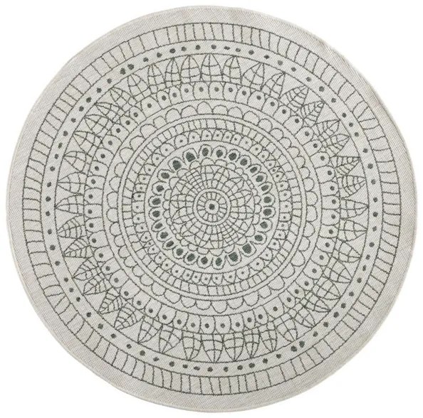 Hanse Home, Kusový koberec Twin-Wendeteppiche 103103 creme grün kruh – na ven i na doma, 100x100 (průměr) kruh, zelená, chodba / předsíň