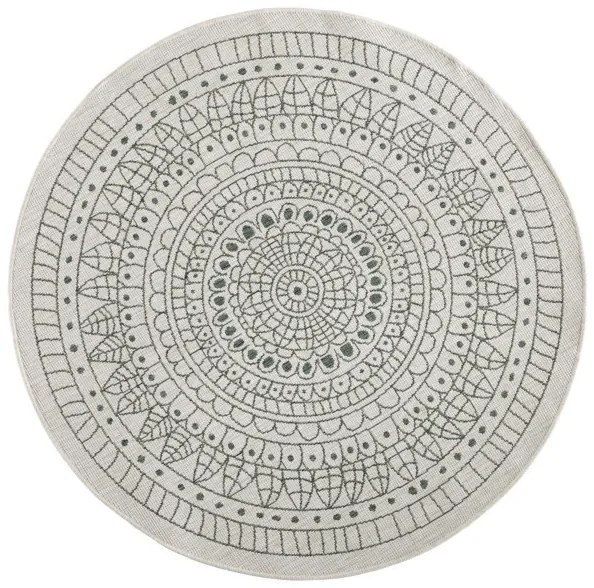 NORTHRUGS - Hanse Home koberce Kusový koberec Twin-Wendeteppiche 103103 creme grün kruh – na ven i na doma - 140x140 (průměr) kruh cm