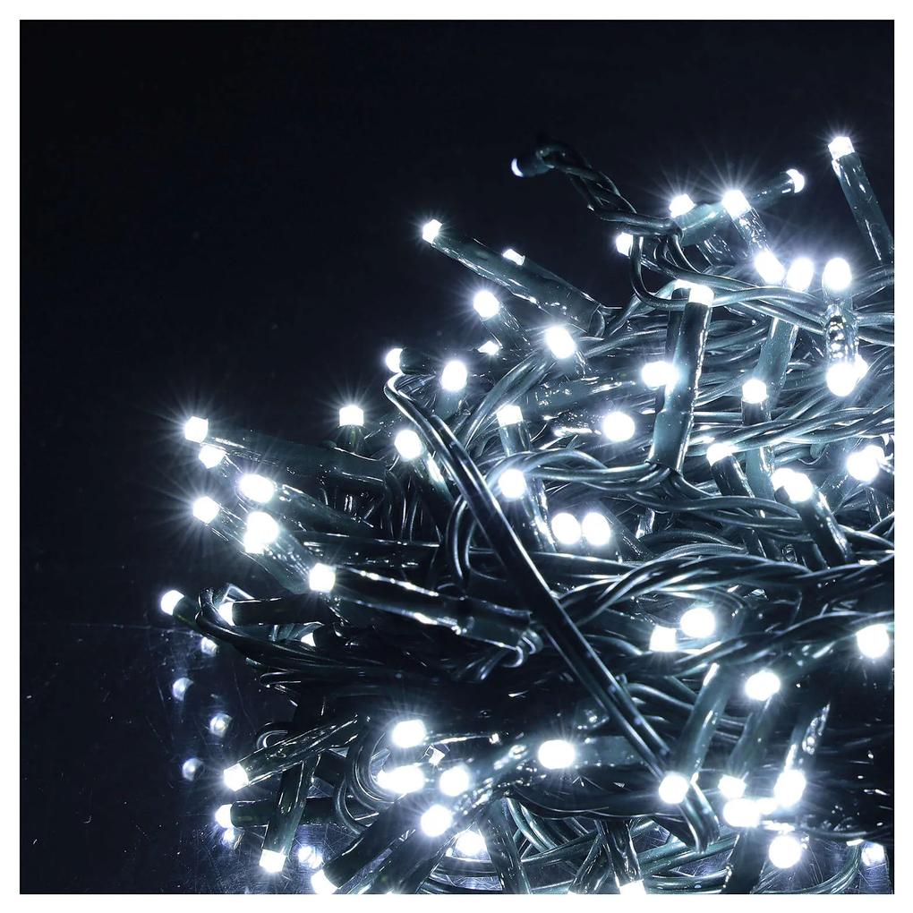 Venkovní LED vánoční řetěz - studená bílá, 50m, 500 LED