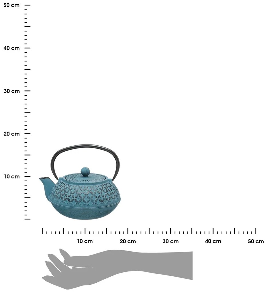 Litinová čajová konvice se sítkem Flower 1000 ml
