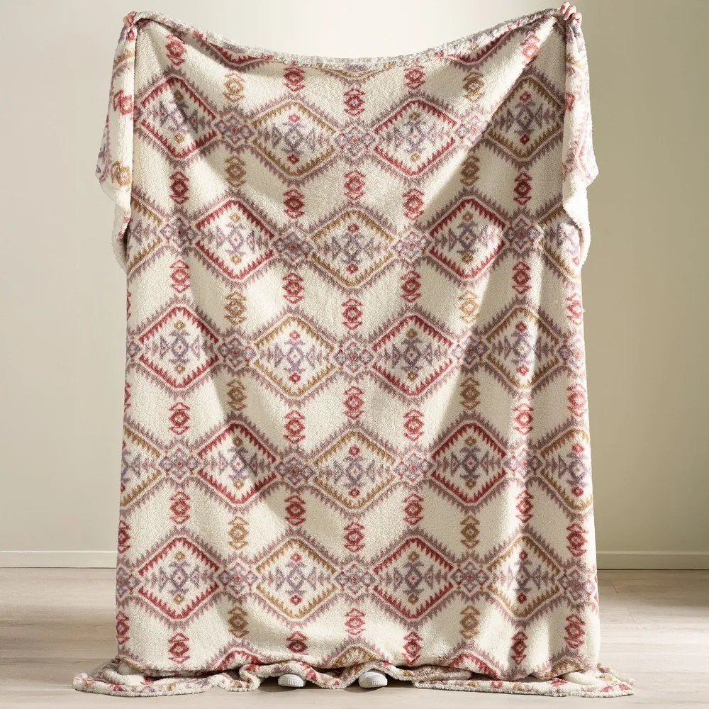 Deka v přírodní barvě 240x200 cm Navajo Fleece – Catherine Lansfield