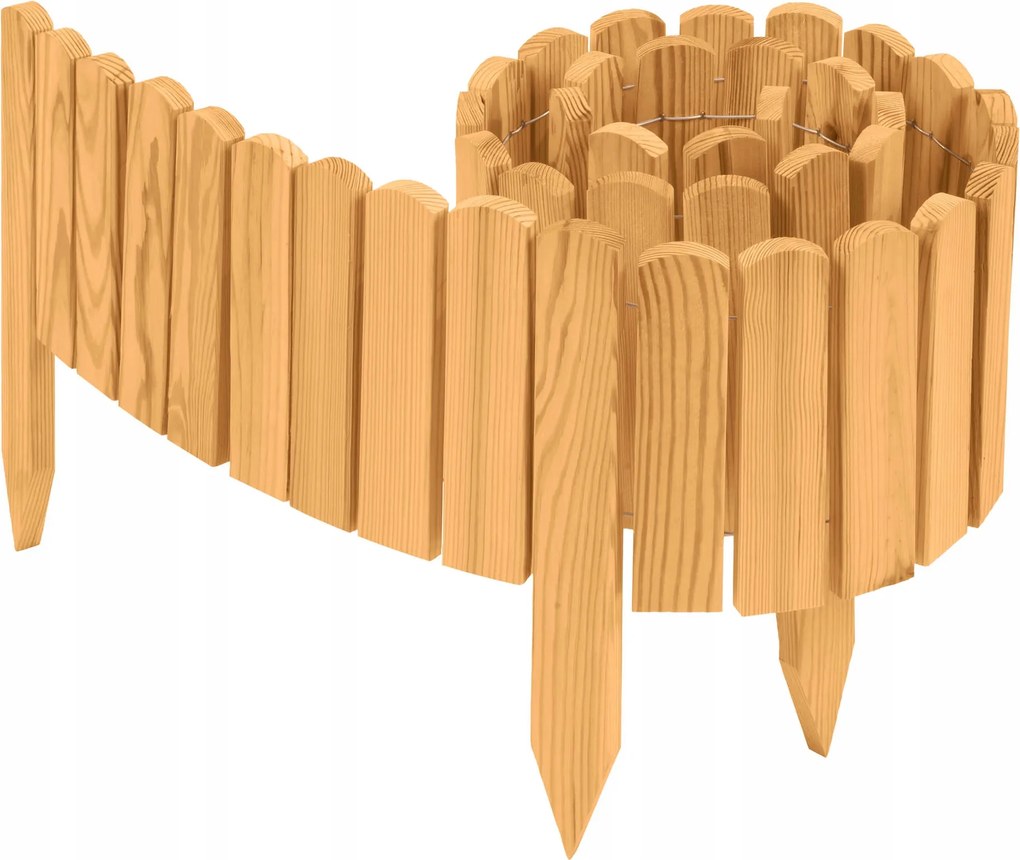 Trávníkový Lem Zahradní Palisáda Dřevěný zahradní plot 20 x 200 cm