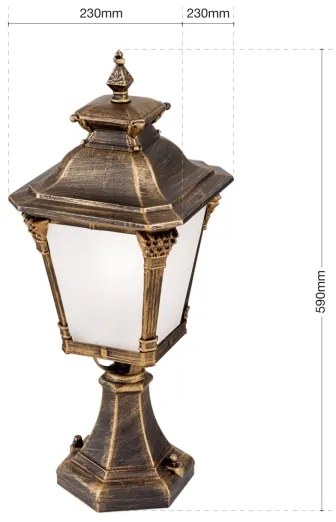 Orion - Venkovní lampa AIKO 1xE27/60W/230V 59 cm IP23 bronz/patina