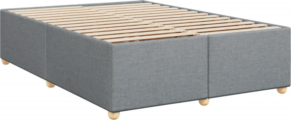 Rám postele bez matrace světle šedý 140 x 190 cm textil 3284729
