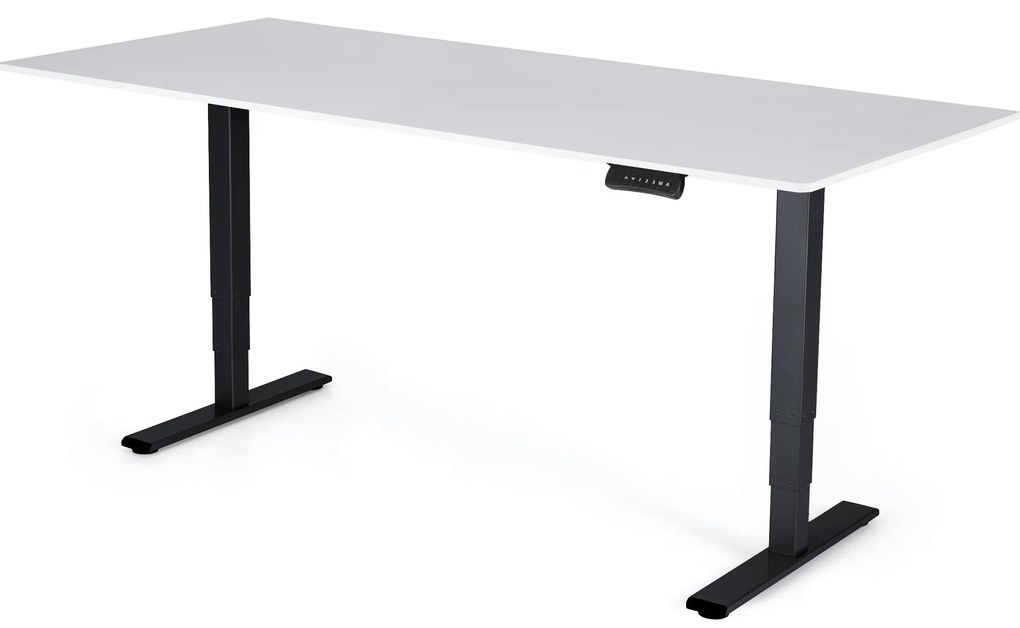 Polohovatelný stůl Liftor 3segmentové nohy černé,   deska 1800 x 800 x 18 mm bílý dekor