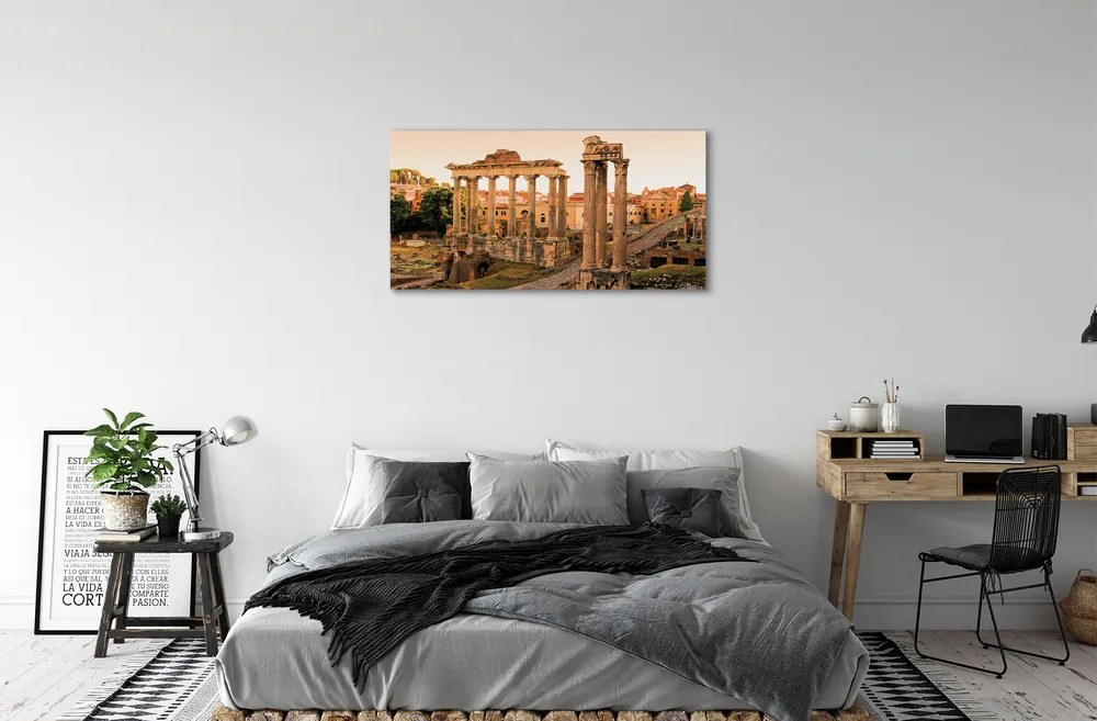 Obrazy na plátně Řím Roman Forum svítání 140x70 cm