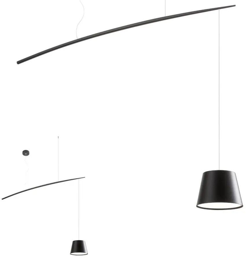 Redo 01-1498 - LED Lustr na lanku LOLLI LED/6W/230V černá 01-1498