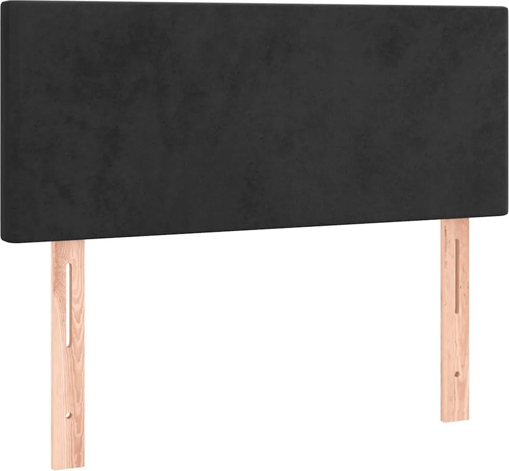 Box spring postel s matrací černá 100x200 cm samet 3141169