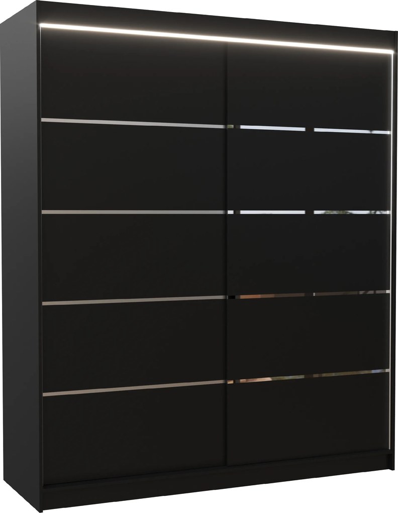 ADRK Furniture Posuvná skříň s LED osvětlením SPECTRA 180 ADRK-SW-SPE-B-180