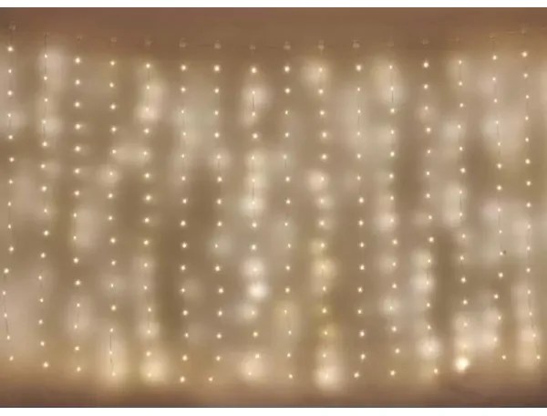 LED Venkovní řetěz 300xLED/8 funkcí 5,9 m IP44 teplá bílá